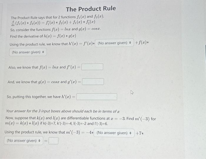 The Product Rule The Product Rule says that for 2 | Chegg.com