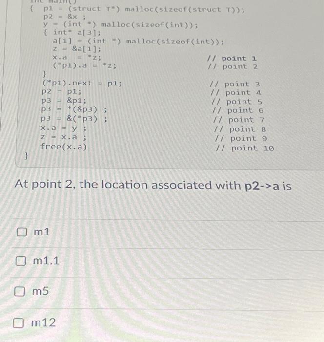 Solved Consider the C code below and the box-circle diagram | Chegg.com