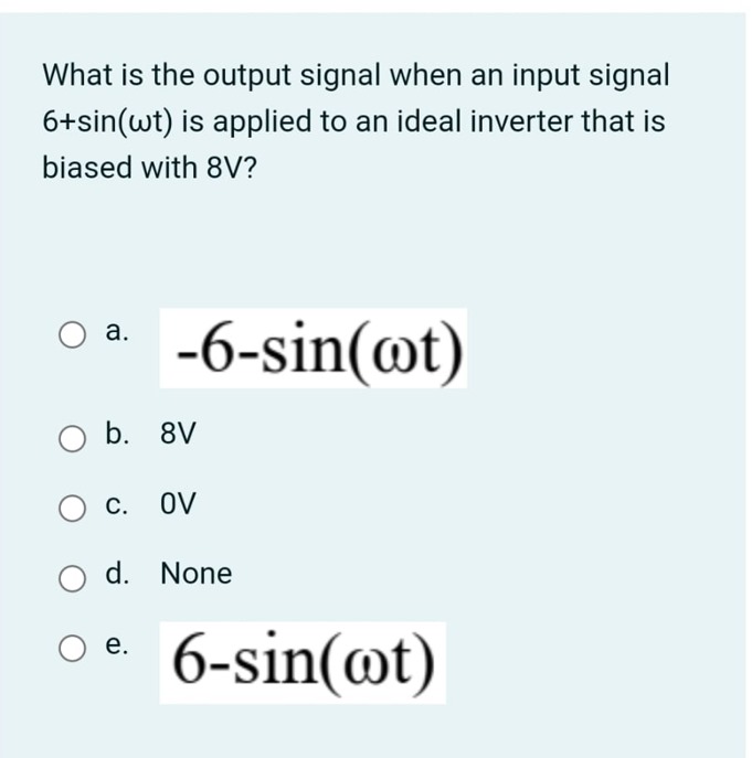Solved What is the output signal when an input | Chegg.com