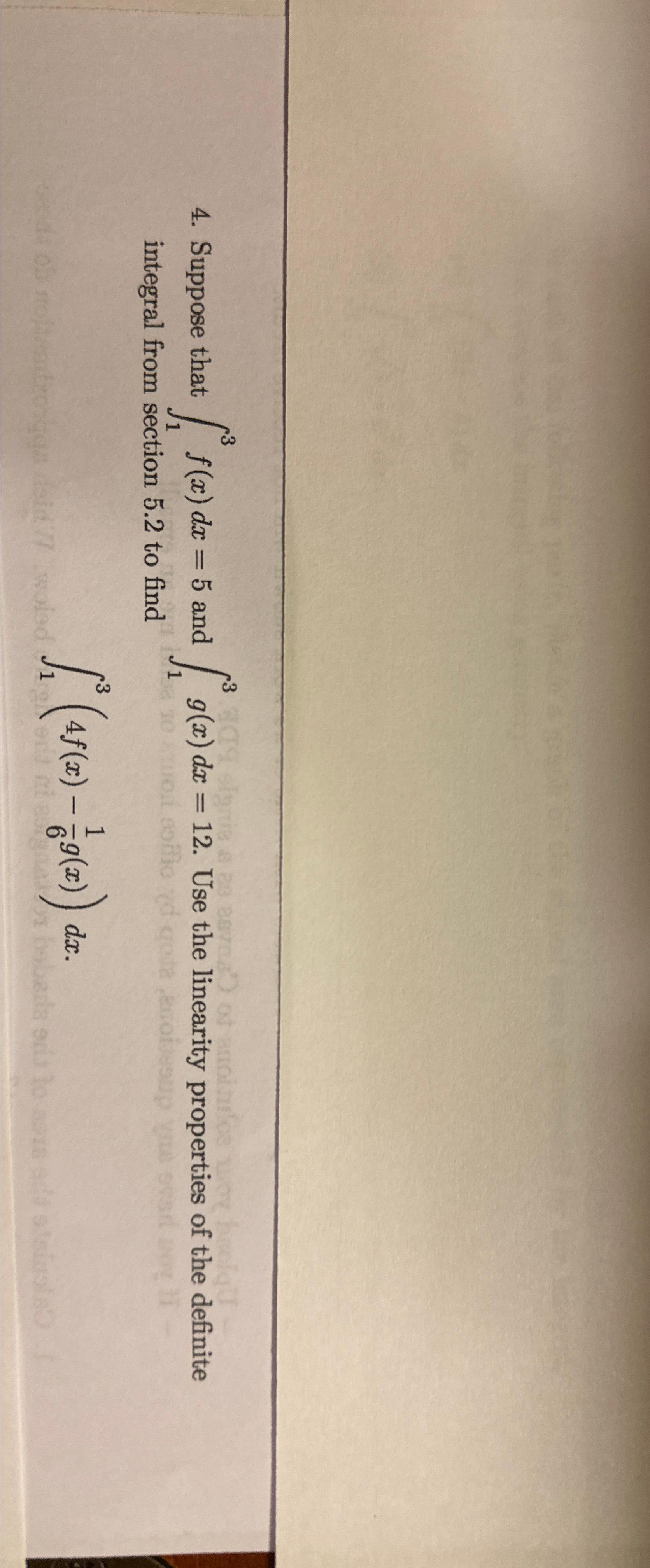 Solved Suppose that ∫13f(x)dx=5 ﻿and ∫13g(x)dx=12. ﻿Use the | Chegg.com