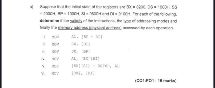 Solved Suppose that the initial state of the registers are | Chegg.com