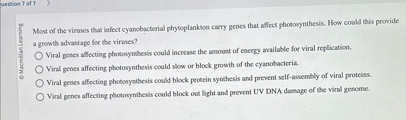 Solved uestion 7 of 7Most of the viruses that infect | Chegg.com Solved uestion 7 of 7Most of the viruses that infect | Chegg.com