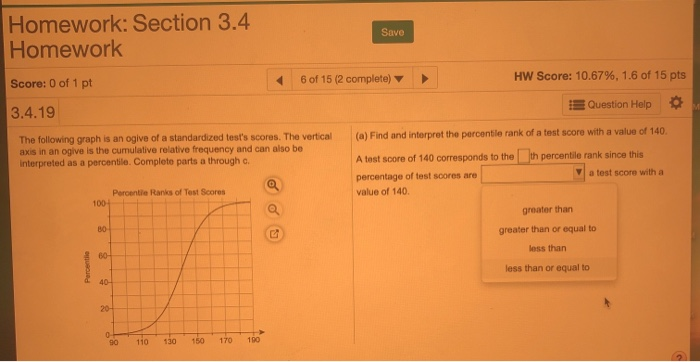 Solved Save Homework Section 3 4 Homework Score 0 Of 1 Pt