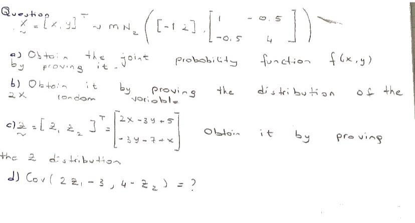 Solved This Question Is About Bivariate Normal