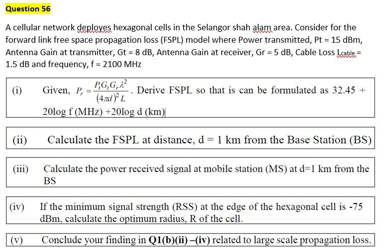 Solved A cellular network deployes hexagonal cells in the | Chegg.com