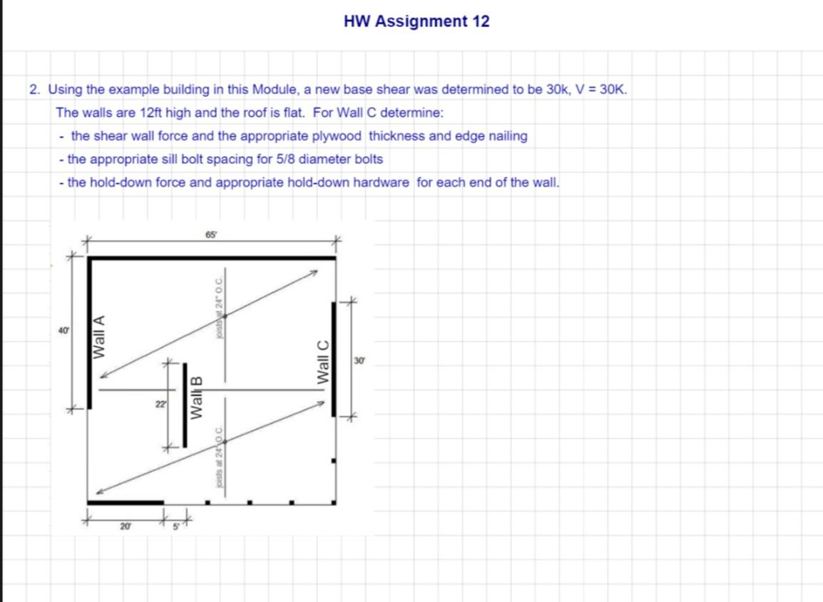 Solved HW Assignment 122. ﻿Using the example building in | Chegg.com