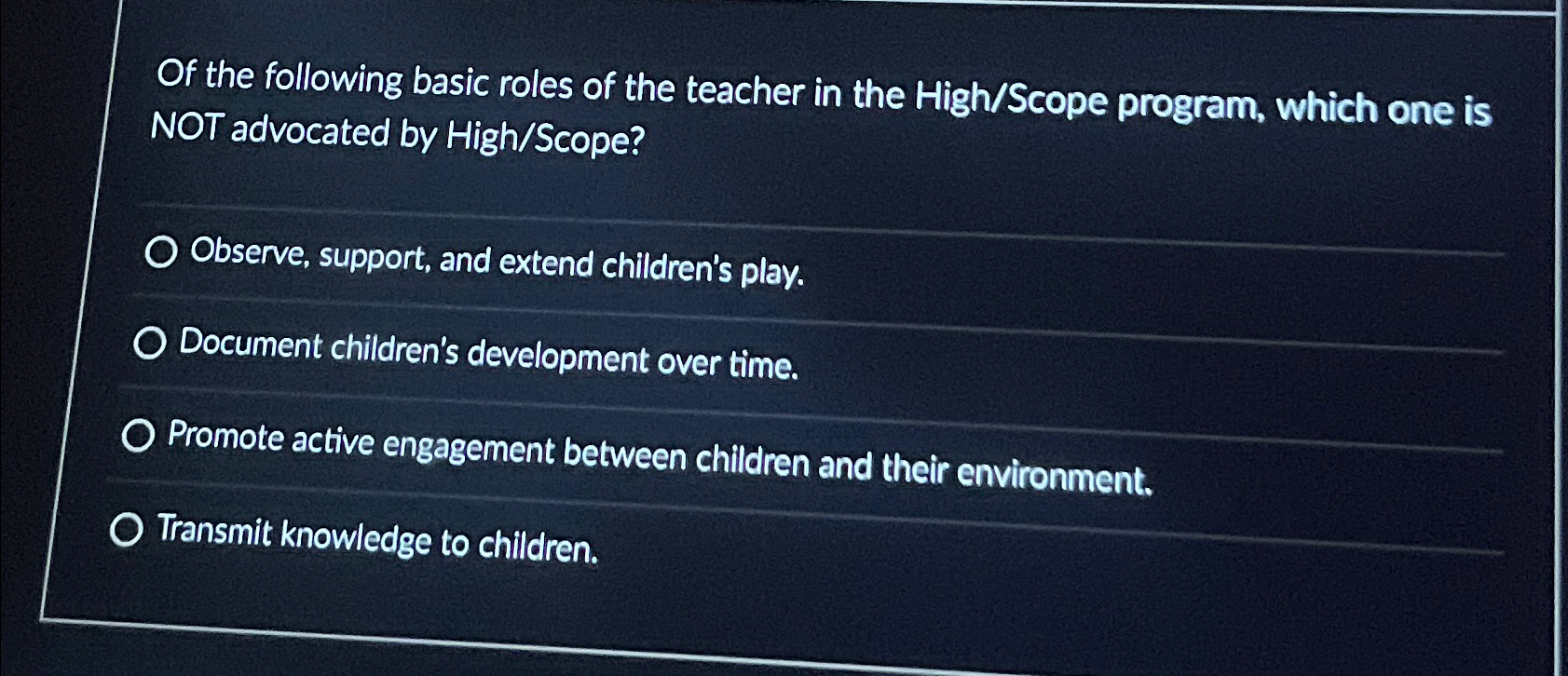 Solved Of the following basic roles of the teacher in the | Chegg.com