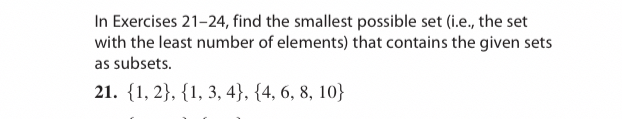 Solved In Exercises 21-24, ﻿find the smallest possible set | Chegg.com