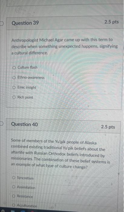 Anthropologist Michael Agar came up with this term to | Chegg.com