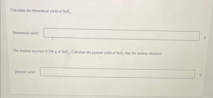 Solved Tin(IV) sulfide, SnS2, a yellow pigment, can be | Chegg.com