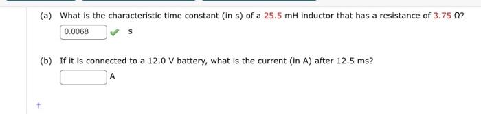 Solved (a) What is the characteristic time constant (in s) | Chegg.com