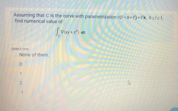 Solved Assuming that C is the curve with parametrization | Chegg.com