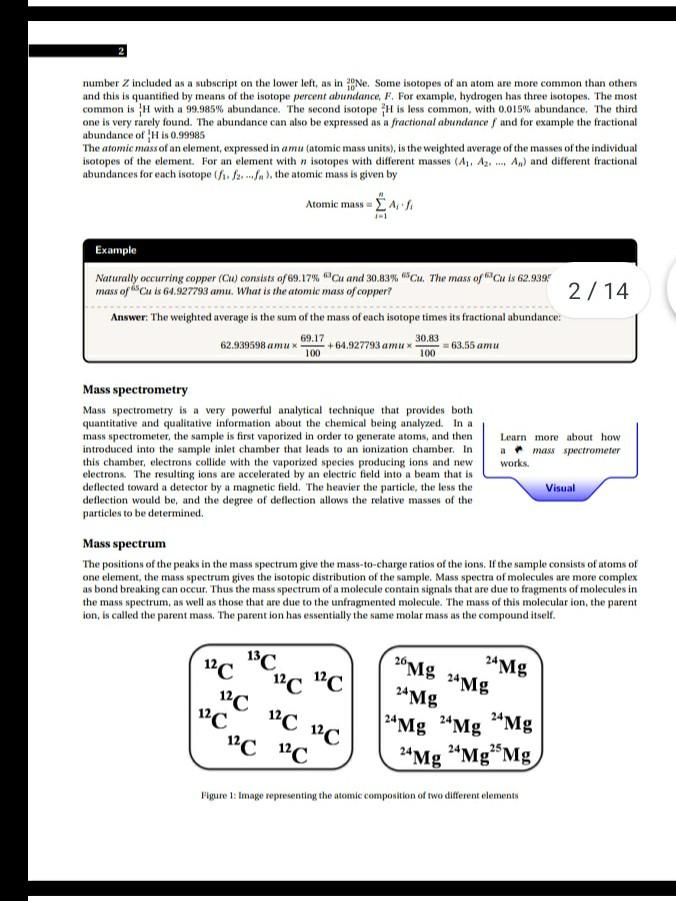 Solved 1 Mass spectometry EXPERIMENT Mass spectrometry Goal | Chegg.com