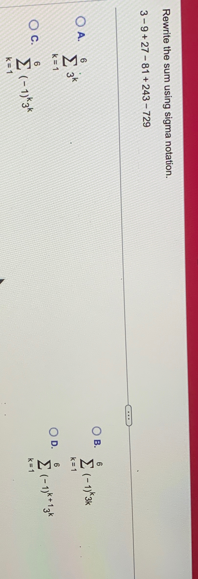 Solved Rewrite the sum using sigma | Chegg.com