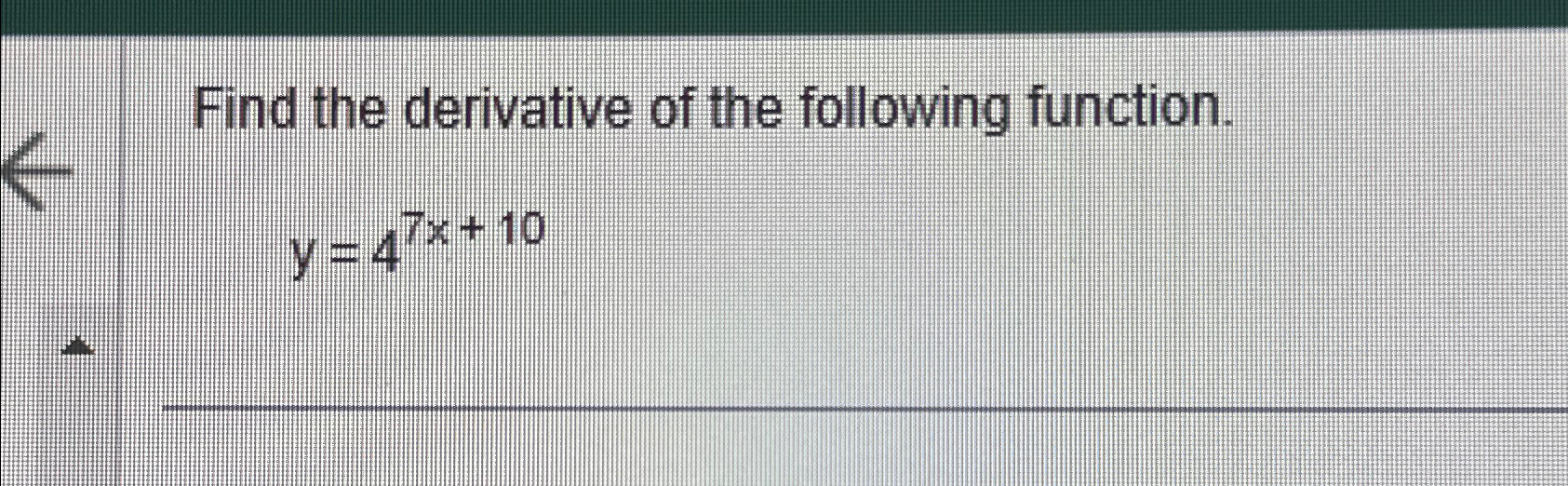 Solved Find the derivative of the following | Chegg.com