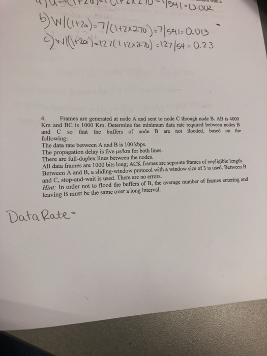 Solved B. Consider the use of 1000-bit frames on a l-Mbps | Chegg.com