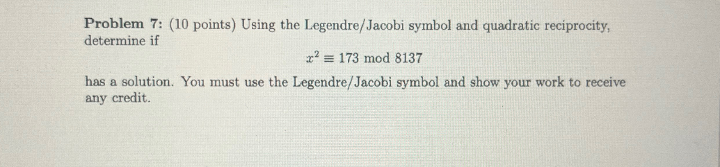 Solved Problem 7: (10 points) Using the Legendre/Jacobi | Chegg.com Solved Problem 7: (10 points) Using the Legendre/Jacobi | Chegg.com