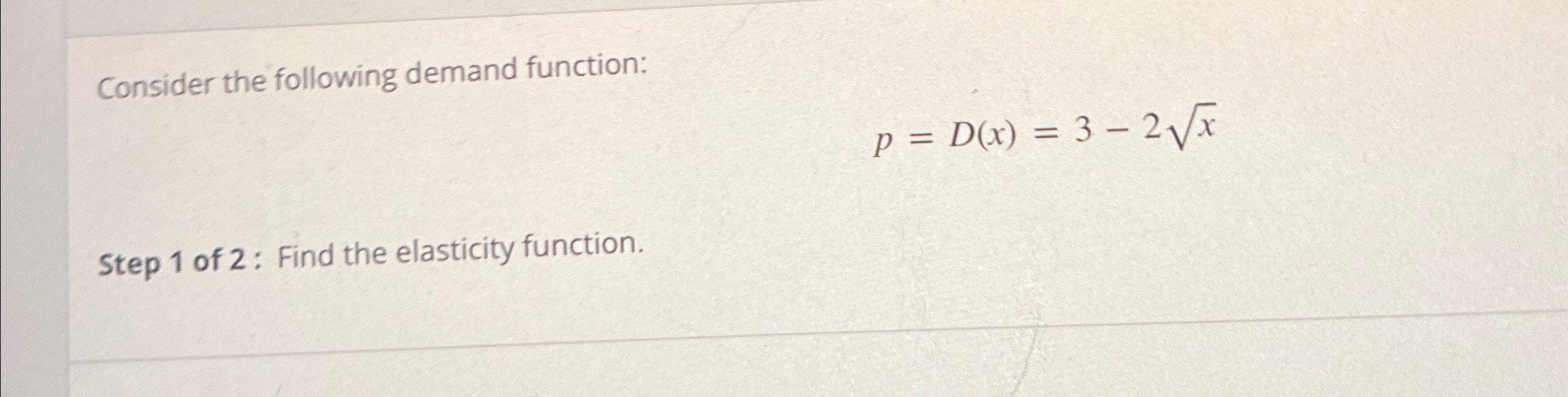 Solved Consider the following demand | Chegg.com