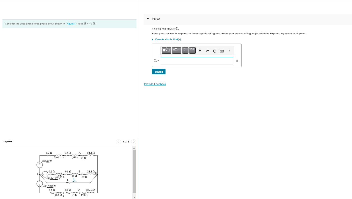 Solved Consider the unbalanced three-phase circuit shown in | Chegg.com