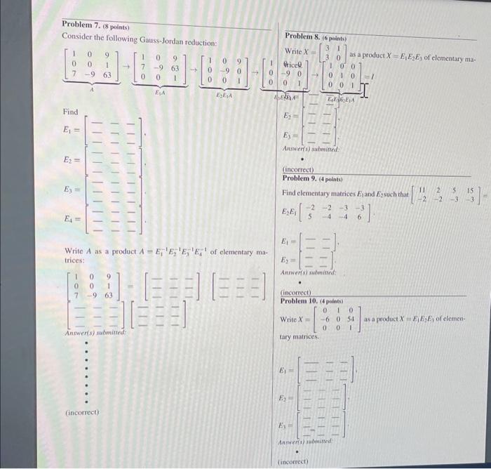 Solved Problem 7. ( 8 polints Consider the following | Chegg.com