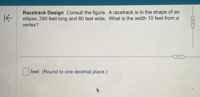 Solved Racetrack Design Consult the figure. A racetrack is | Chegg.com