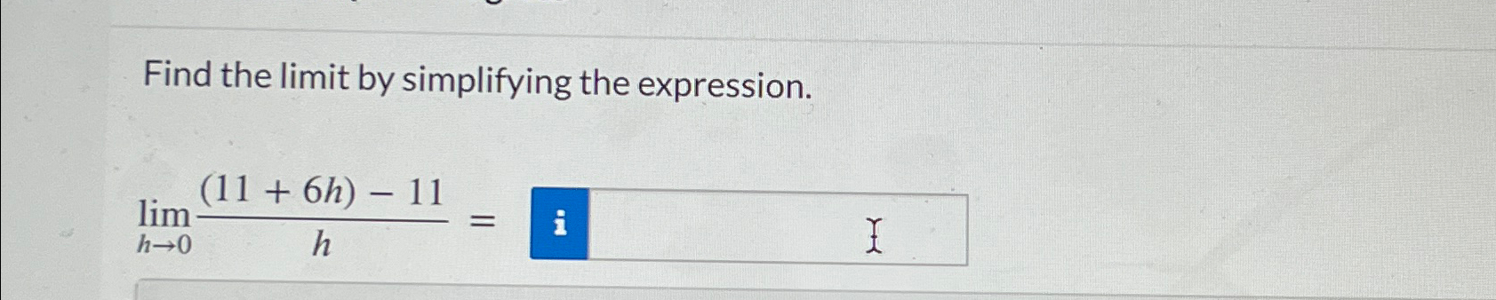 Solved Find the limit by simplifying the | Chegg.com