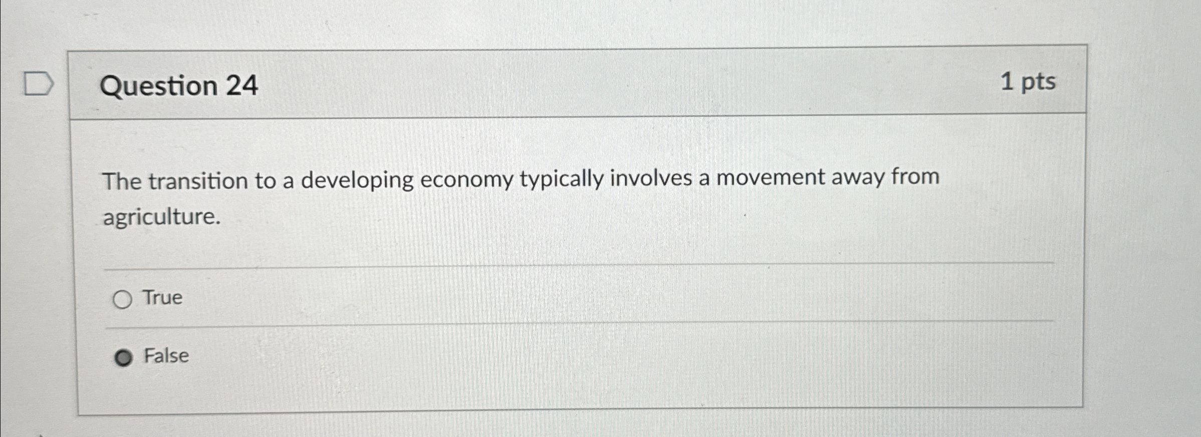 Solved Question 241 ﻿ptsThe transition to a developing | Chegg.com