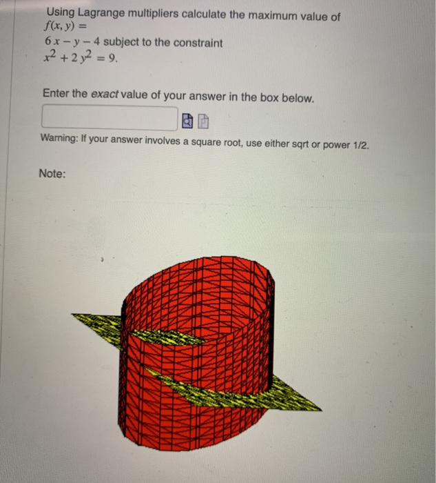 Solved Using Lagrange multipliers calculate the maximum | Chegg.com