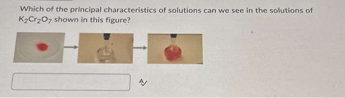 Solved Which of the principal characteristics of solutions | Chegg.com