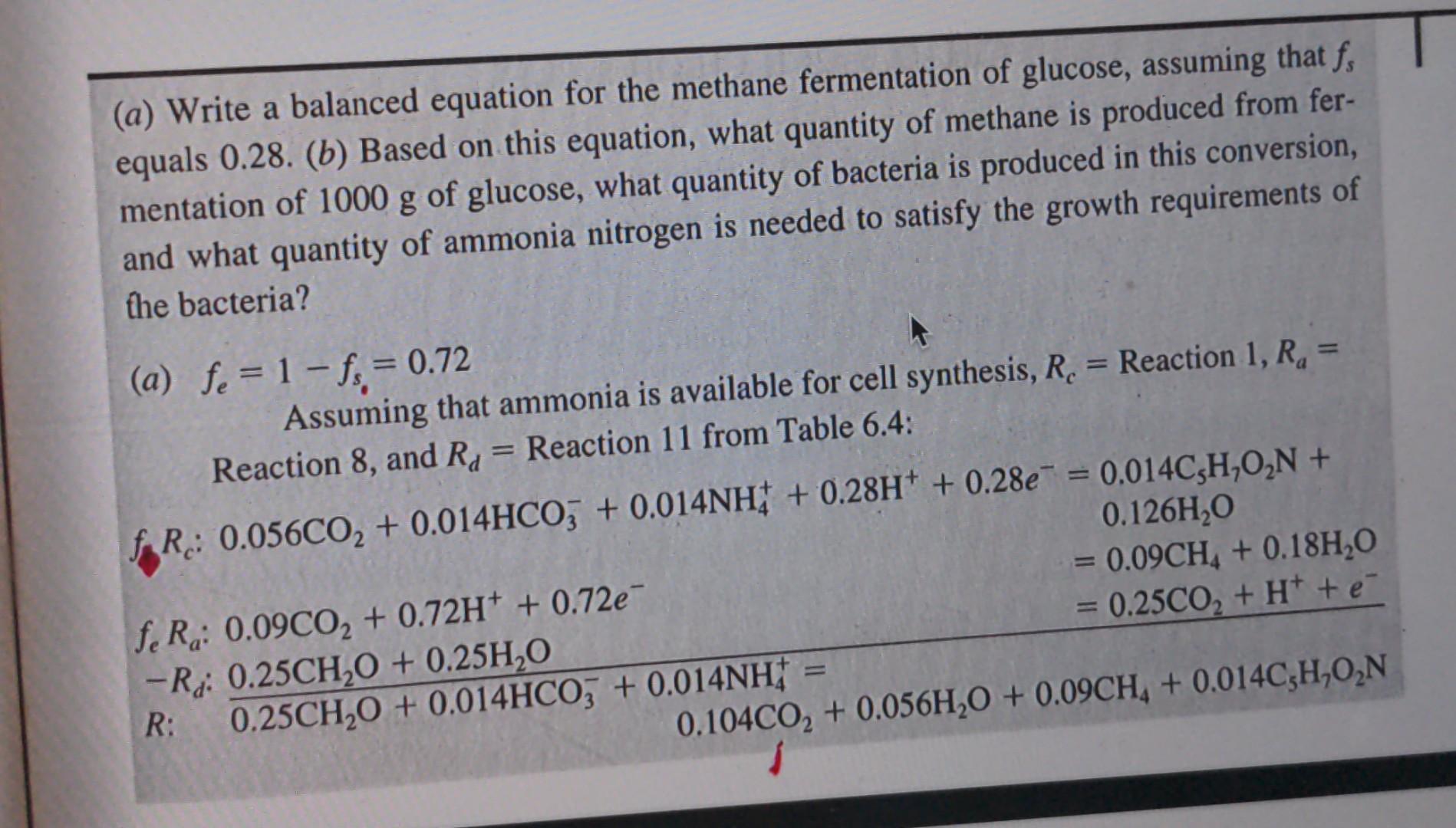 (a) Write a balanced equation for the methane | Chegg.com