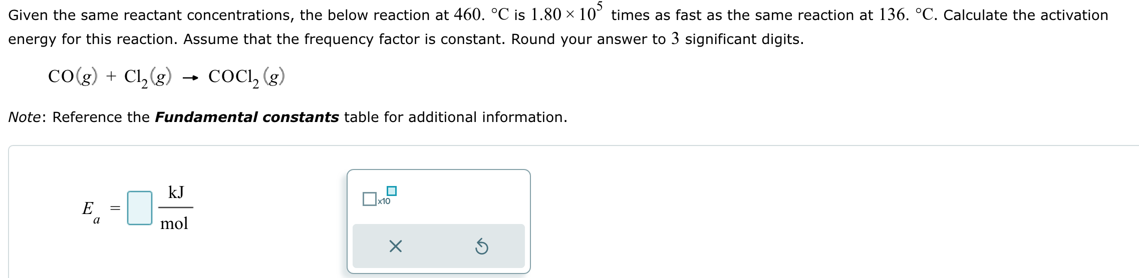 Solved Given the same reactant concentrations, the below | Chegg.com