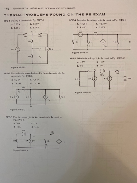 Solved 146 CHAPTER 3. NODAL AND LOOP ANALYSIS TECHNIQUES | Chegg.com