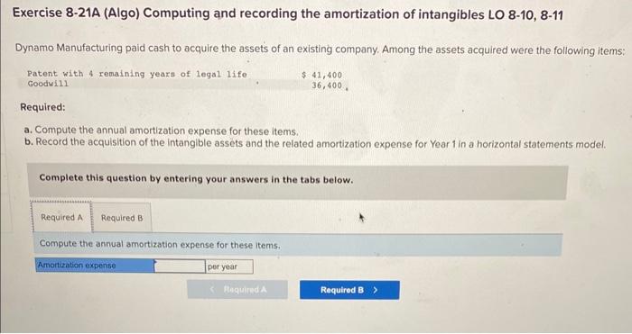 Solved Exercise 8-21A (Algo) Computing and recording the | Chegg.com