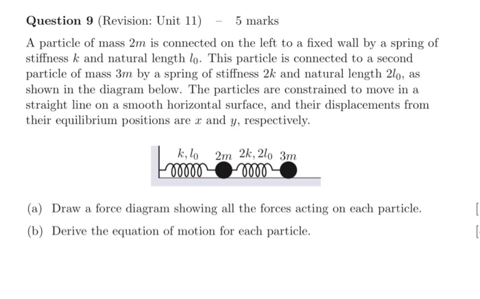 Solved Question 9 (Revision: Unit 11) - 5 marks A particle | Chegg.com