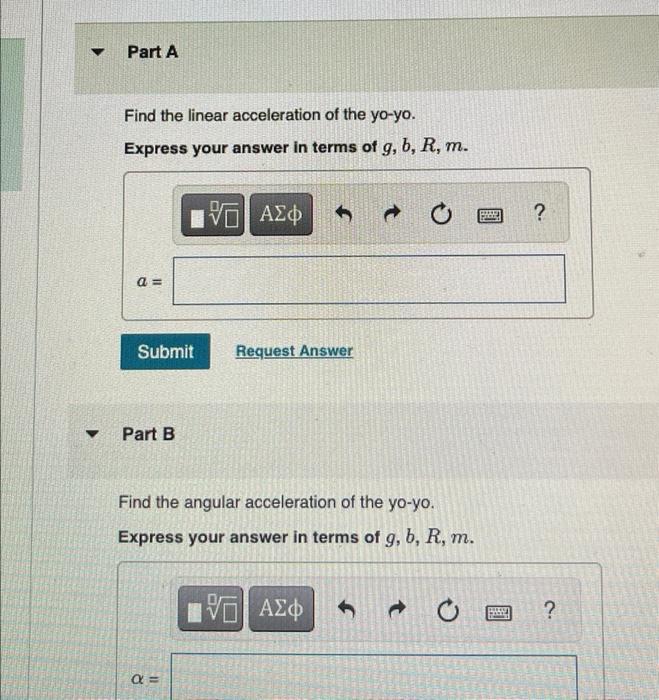 Solved A yo-yo is made from two uniform disks, each with | Chegg.com