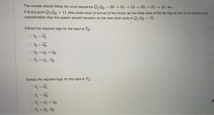 Solved We want to design a modulo-3 counter by designing | Chegg.com
