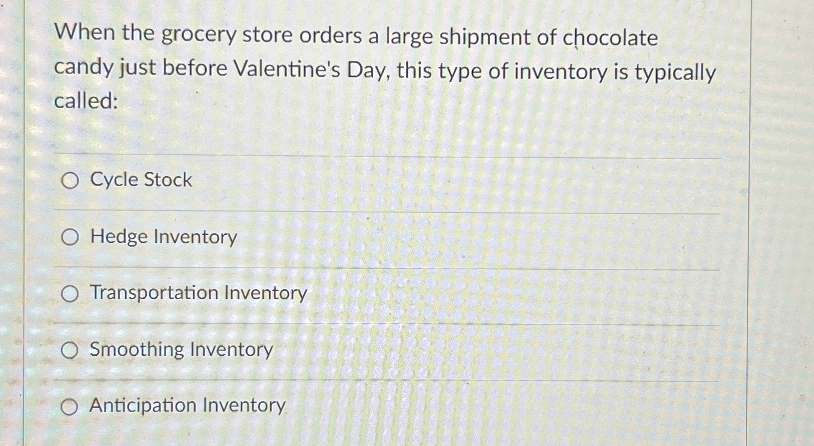 Solved When the grocery store orders a large shipment of | Chegg.com