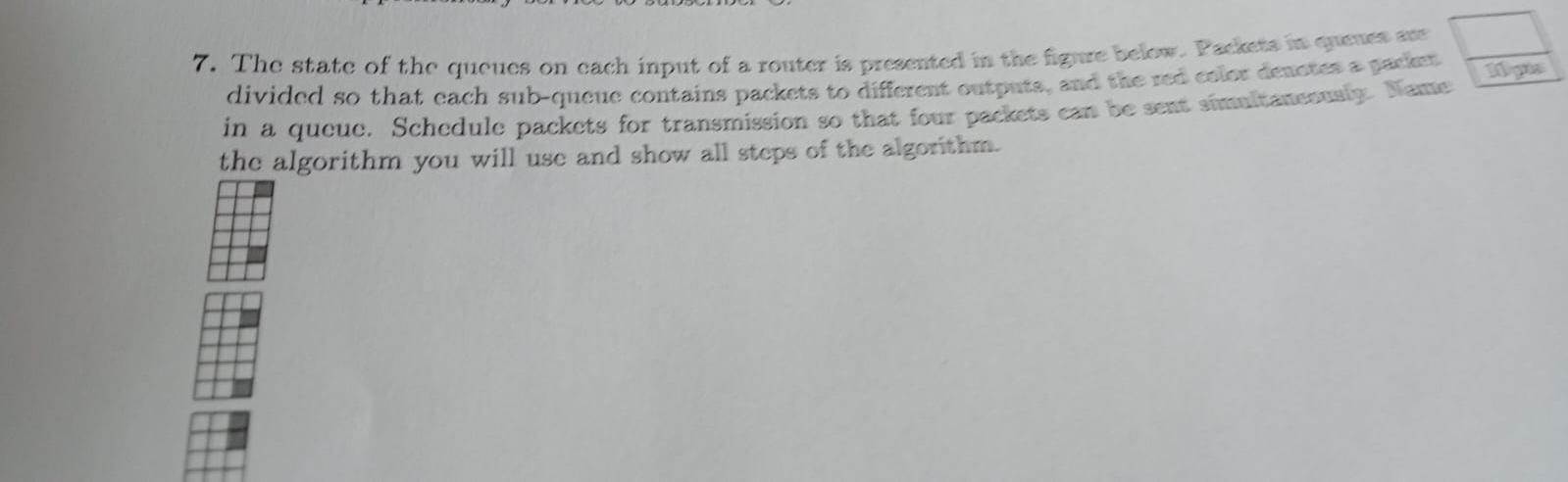 Solved The state of the queues on each input of a router is | Chegg.com