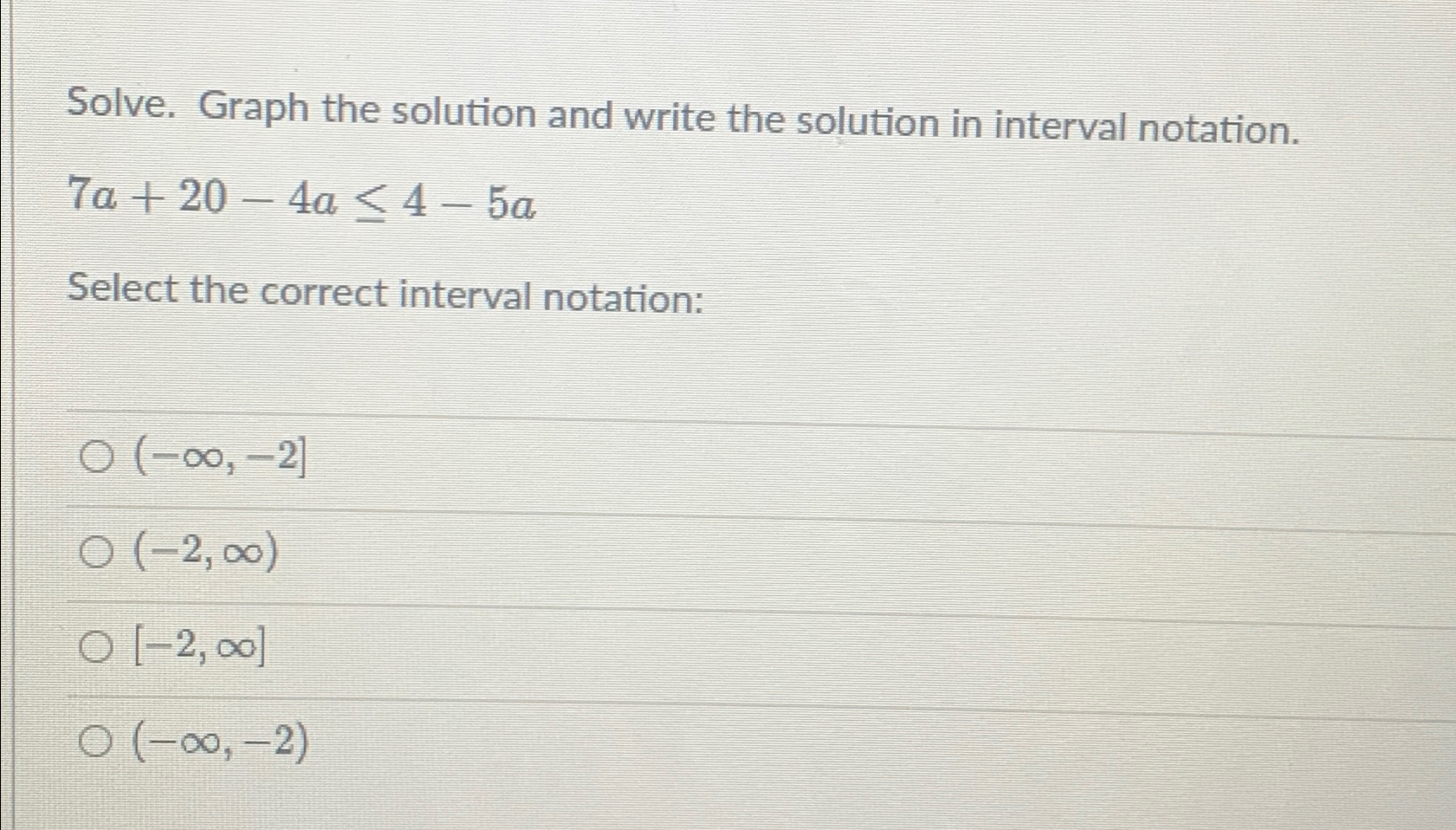 Solved Solve. Graph the solution and write the solution in | Chegg.com