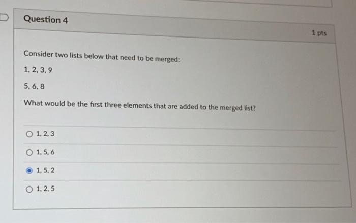 Solved D Question 5 1 pts What is the time complexity of | Chegg.com Solved D Question 5 1 pts What is the time complexity of | Chegg.com