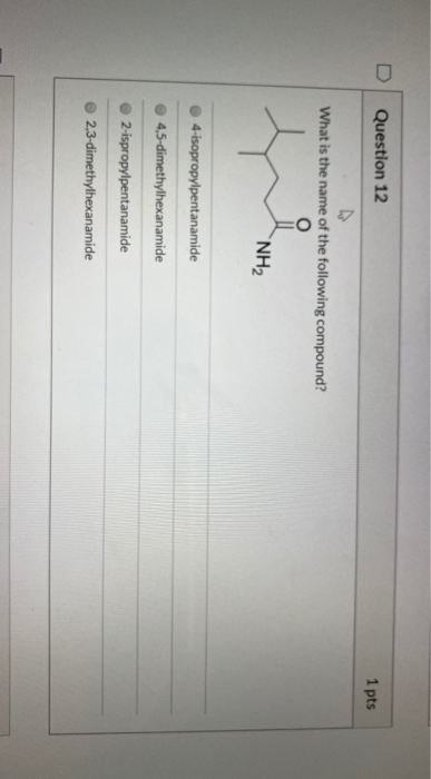 Solved Question 12 1 pts What is the name of the following | Chegg.com