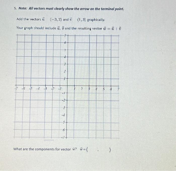 Solved 5. Note: AII vectors must clearly show the arrow on | Chegg.com