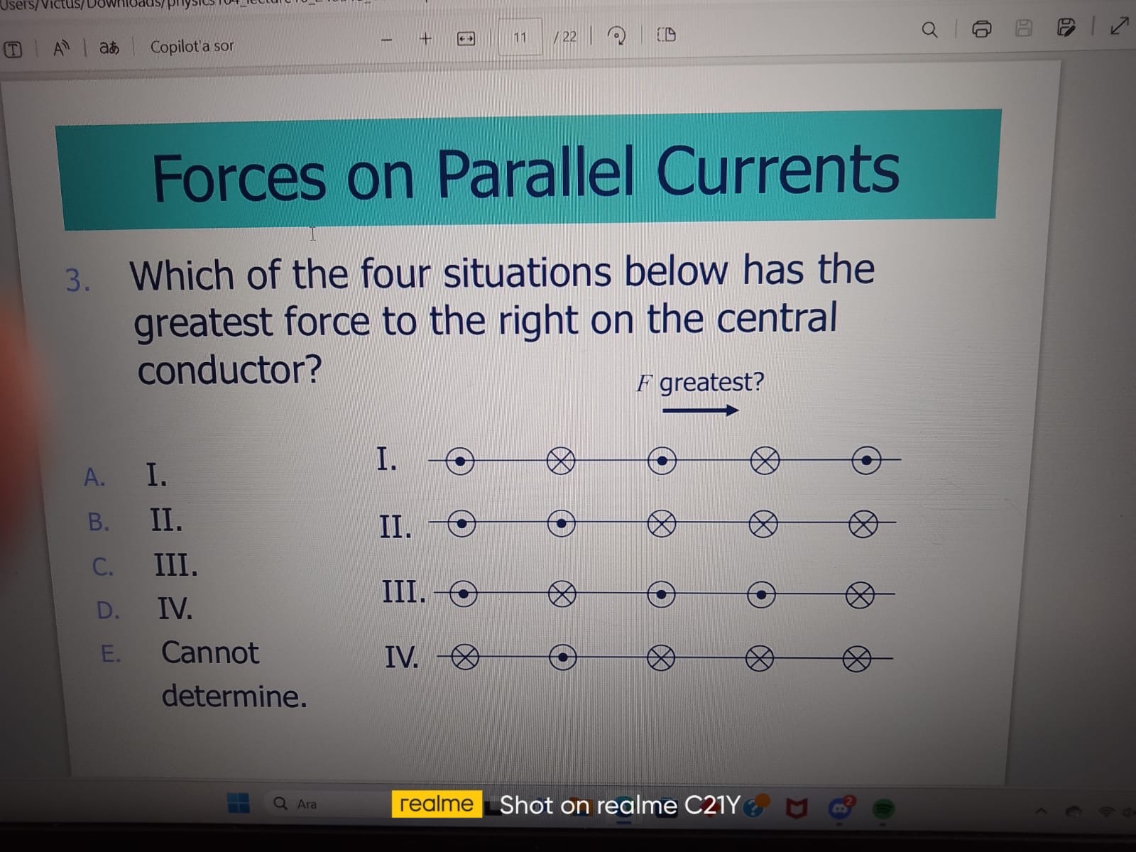 Solved Forces on Parallel Currents3. ﻿Which of the four | Chegg.com