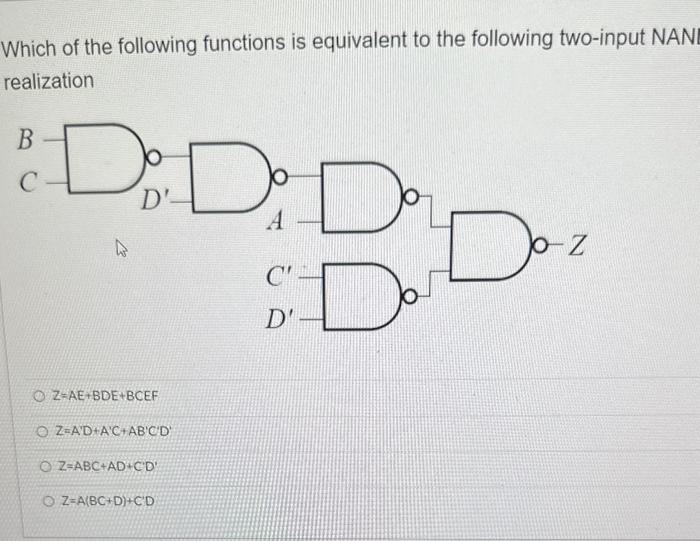 Solved Which of the following functions is equivalent to the | Chegg.com