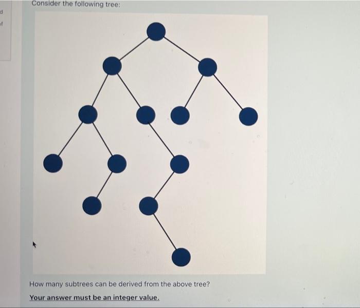 Solved Consider the following tree: d How many subtrees can | Chegg.com