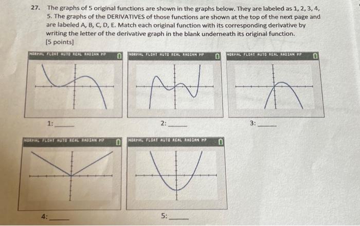 Solved Derivatives: | Chegg.com