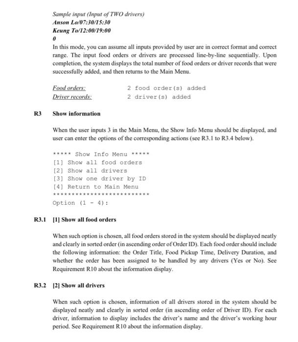 Solved SEHH2042 Computer Programming Group Project - Food | Chegg.com