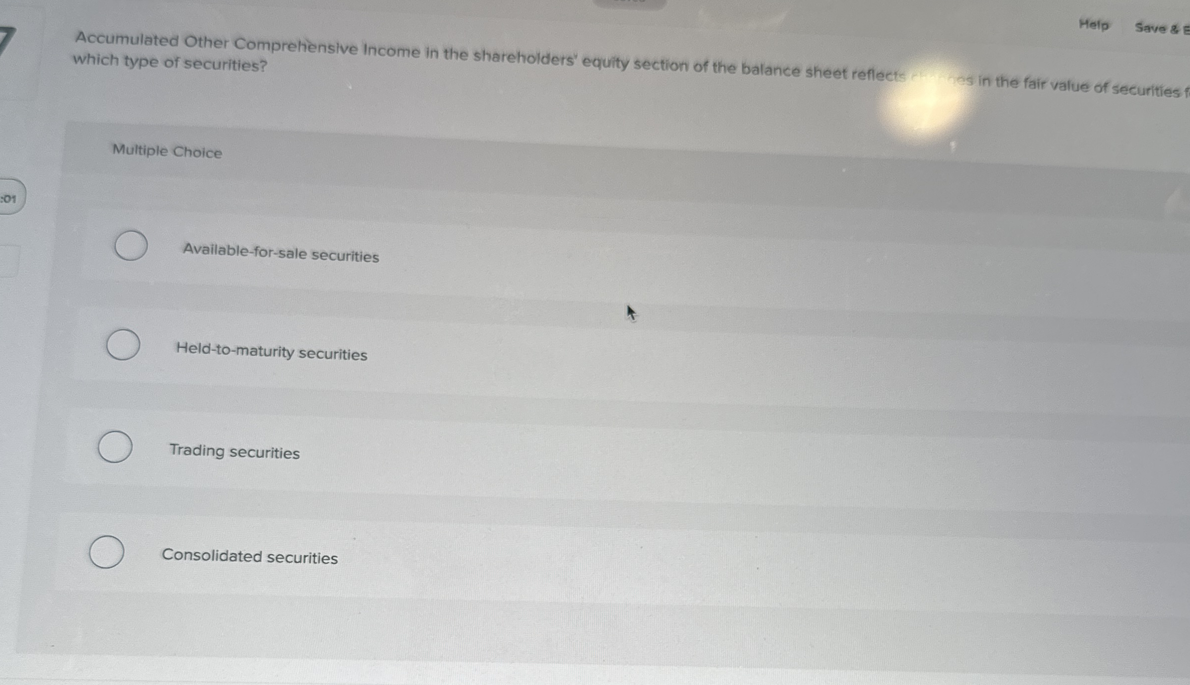 Solved HelpSave & EAccumulated Other Comprehensive Income in | Chegg.com