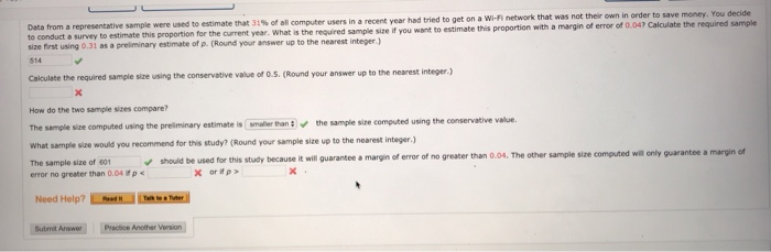 Solved Data from a representative sample were used to | Chegg.com