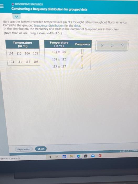 Solved Descriptive Statistics Constructing A Frequency 6799